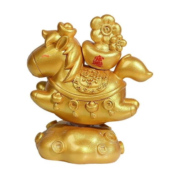 Mini Horse Figurine Statue Ornament Resin Material for 2026 Chinese New ...