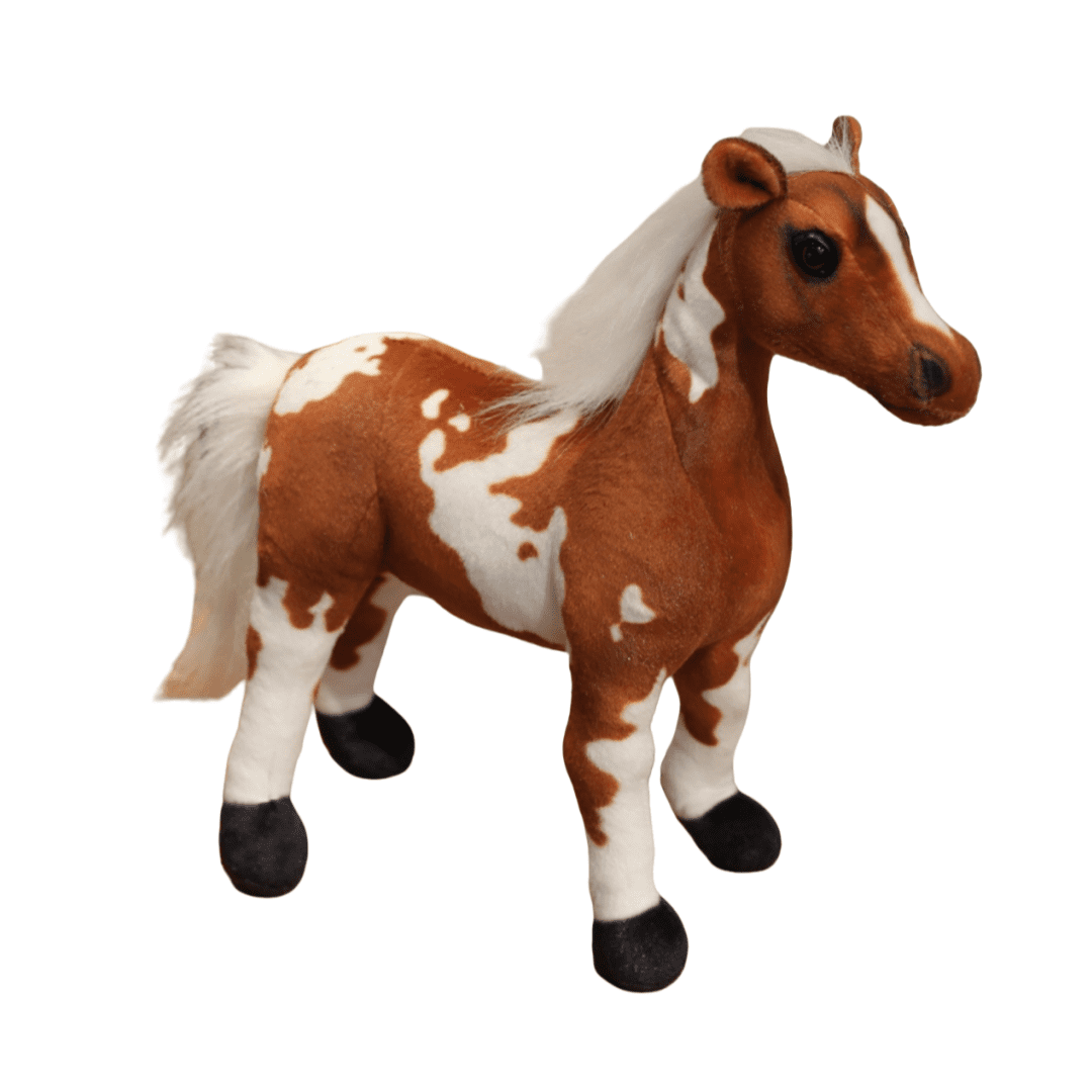 Mini Horse Stuffed Animal -12.6'' Realistic Horse Plush Toy - Classic ...