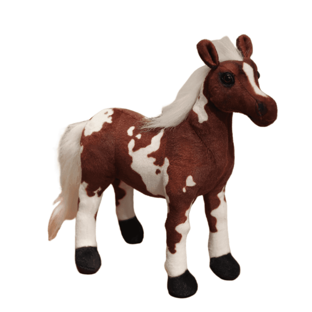Mini Horse Stuffed Animal -12.6'' Realistic Horse Plush Toy - Classic ...