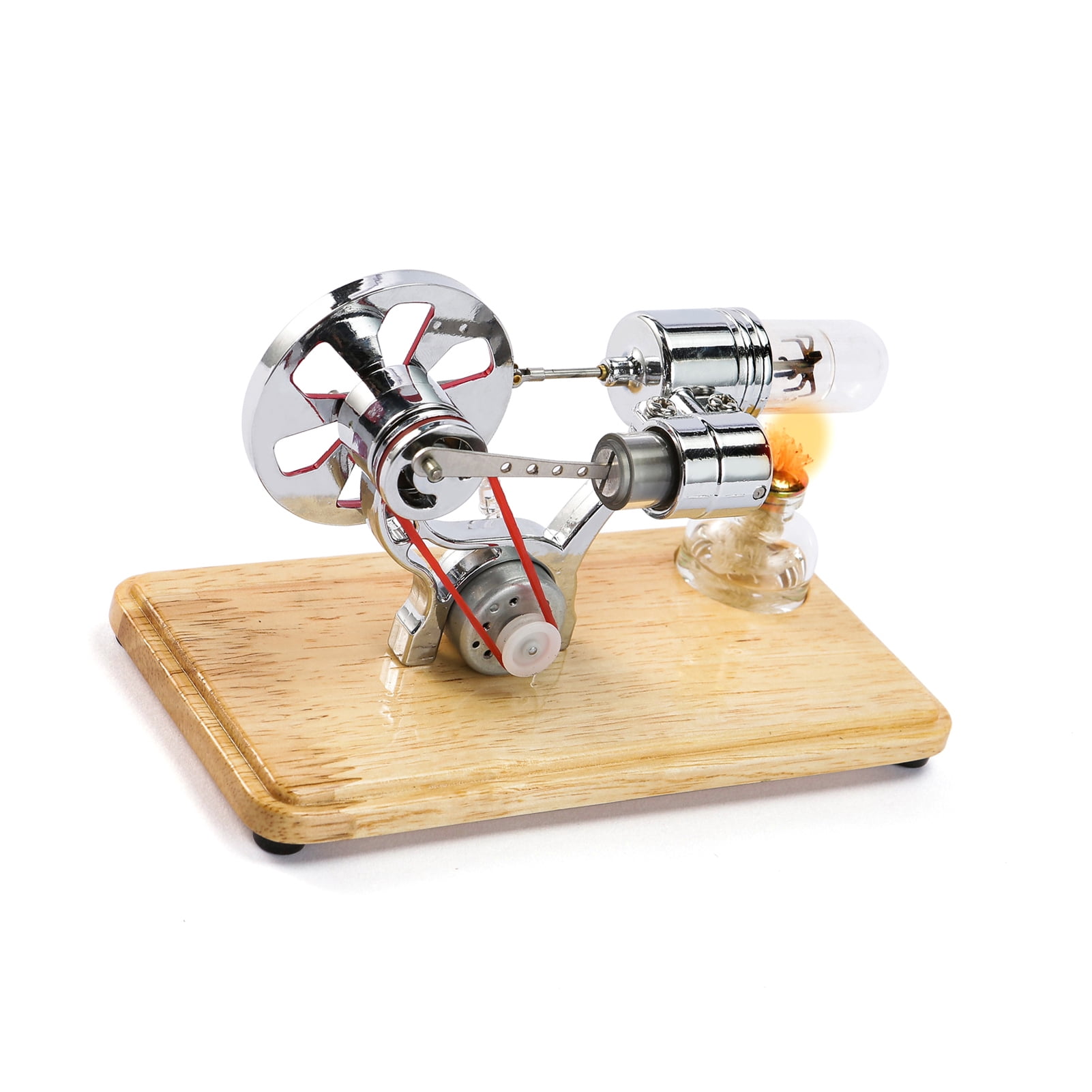 Mini Hot Air Stirling Engine Model Colorful LED Power Generator For ...