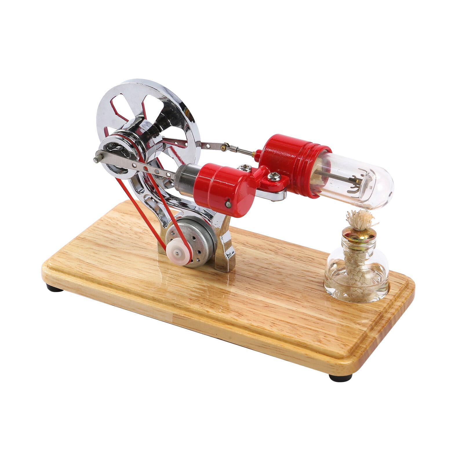 Mini Hot Air Stirling Engine Motor Model Colorful LED Electricity Power ...
