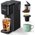 Mini Hot and Iced Coffee Maker Single Serve, for K Cup and Ground, 6 to ...