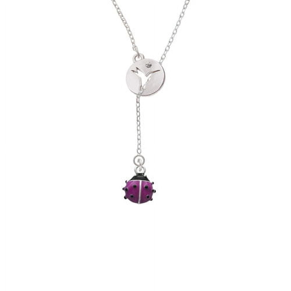 Mini Hot Purple Ladybug Hummingbird Disc Lariat Necklace - Walmart.com