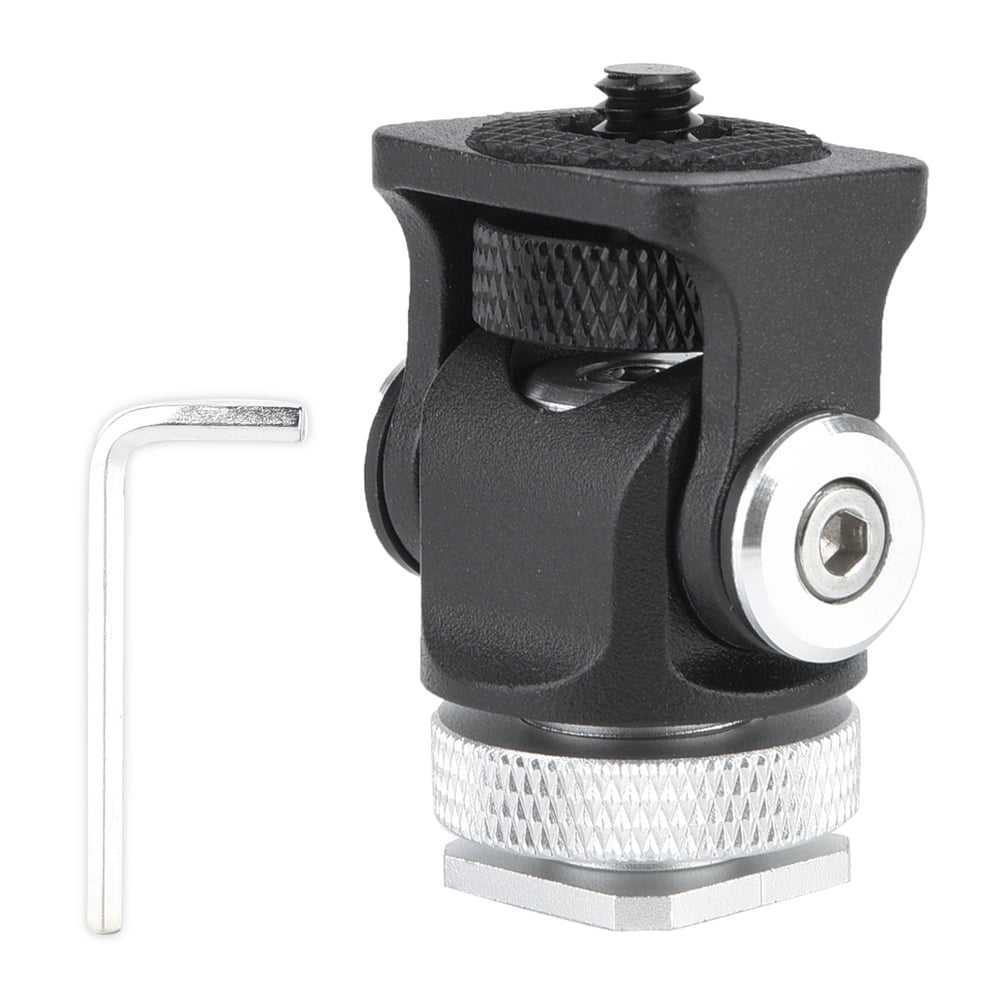 Mini Hot Shoe Mount Camera Microphone Flash Holder, 1/4 Inch Screw ...