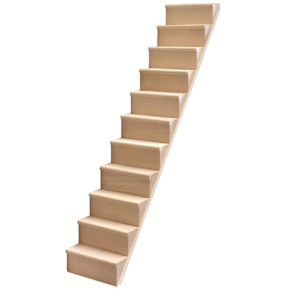 Mini House Stairs, DIY Mini house Miniature Wooden Stair Mini Staircase ...