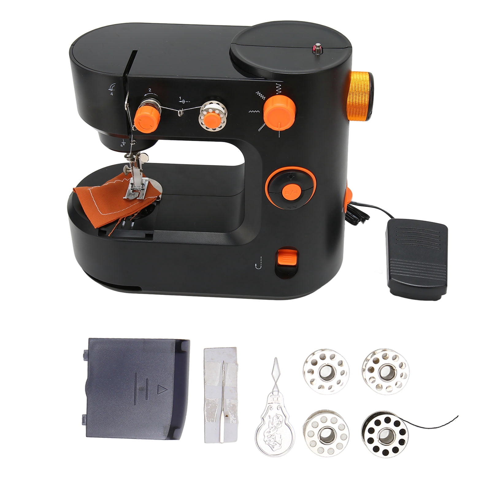 Mini Household Sewing Machine, 16-Stitch Multi-Functional Black ...