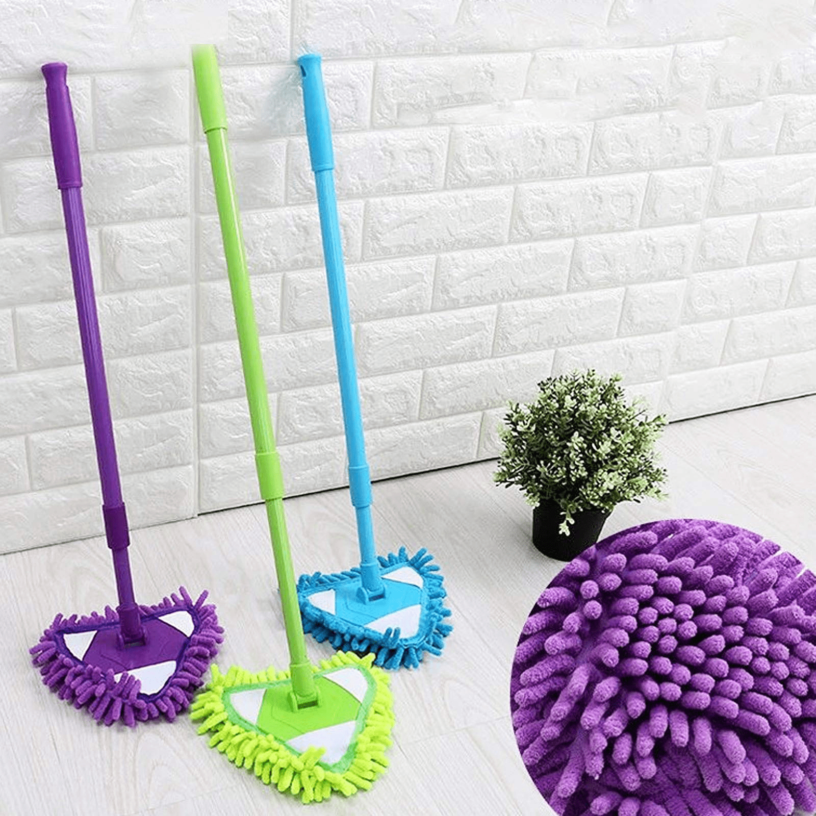 Mini Housekeeping Cleaning Microfiber Chenille Extension-Type Mop ...
