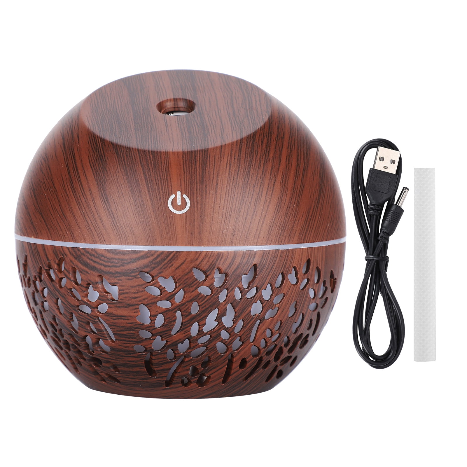 Mini Humidifier USB Night Light Dark Wood Grain Oil Diffuser Aroma Purifier 130ml - Walmart.com