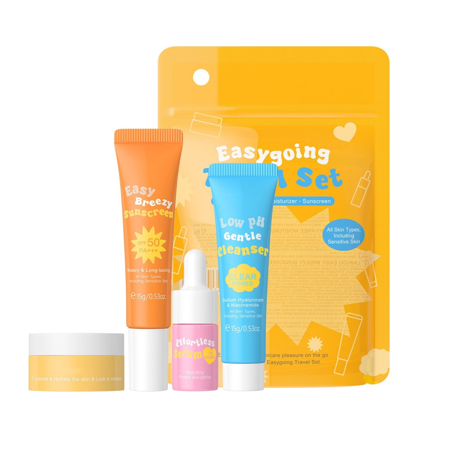 Mini Hydrating Skin Care Set – 4 Piece Travel Kit for Women & Teenage ...