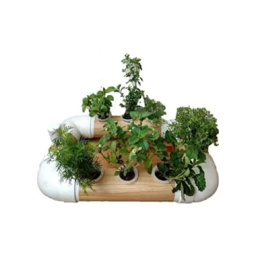 Mini Hydroponic KitITSC Garden Wood Style Ultra-Compact, 7 Plant with ...