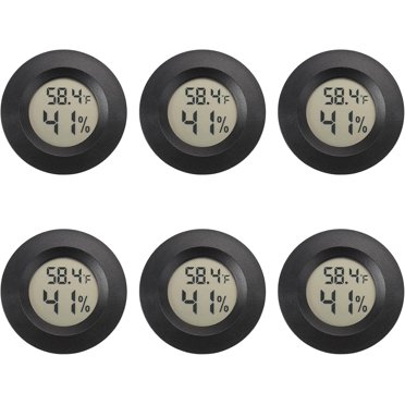 7pcs Round Digital Humidity Gauge Monitor Reptile Terrarium Greenhouse ...