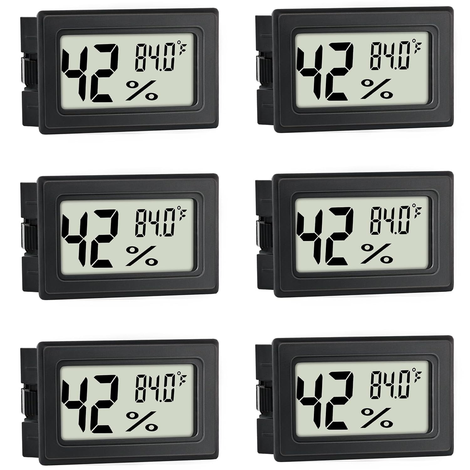 Mini Hygrometer Indoor Humidity Meter Hygrometer Thermometers 6 Pack ...