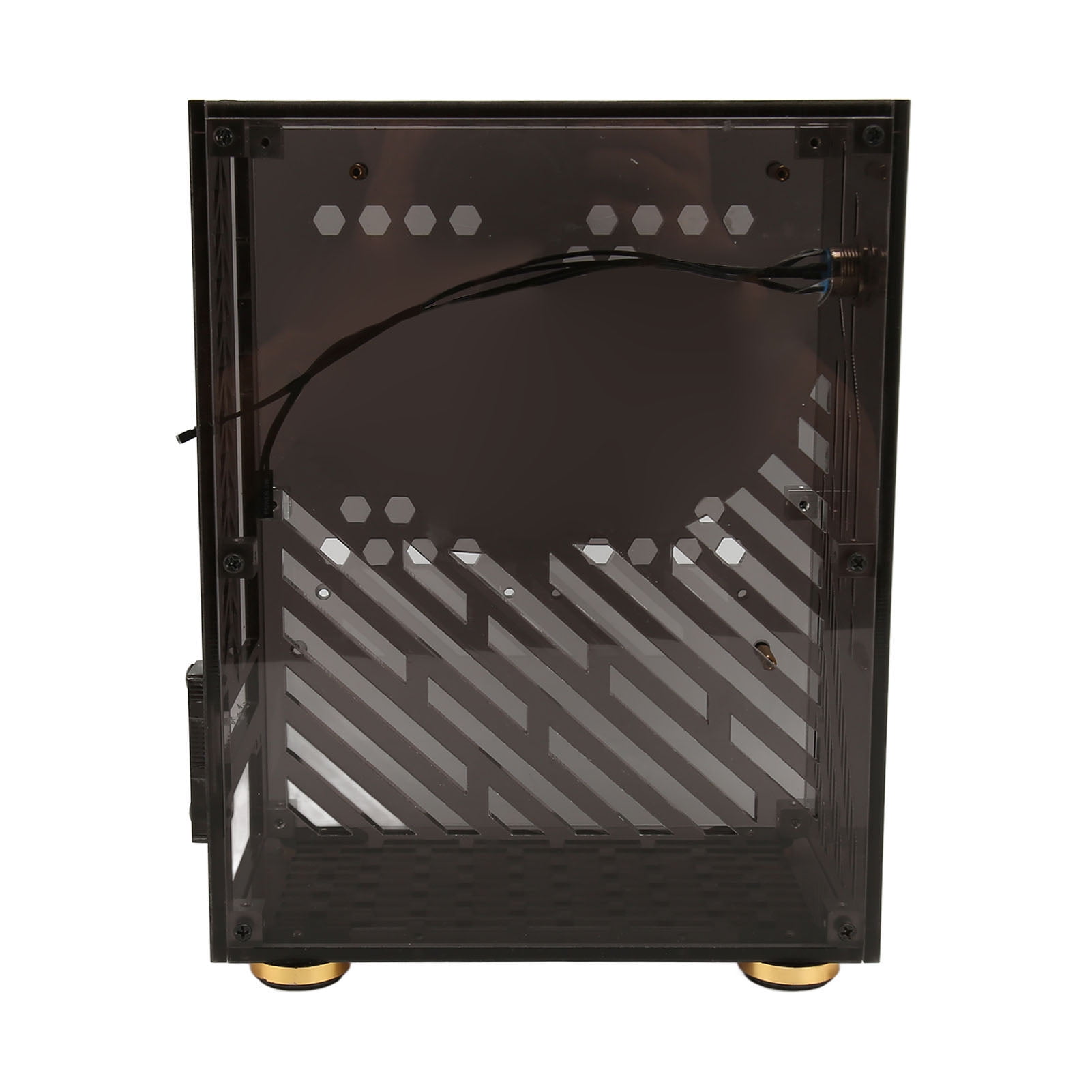 Mini ITX Case 4.3L Clear Acrylic Panel 360 Degree Cooling Cushioning ...