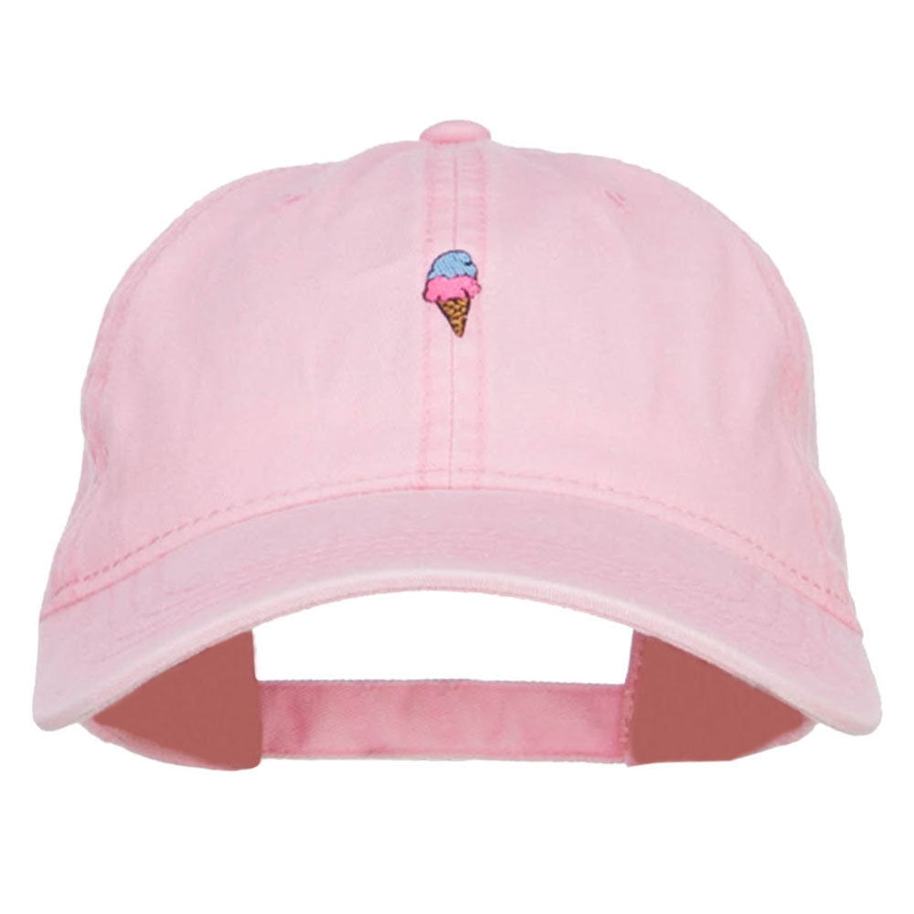 Mini Ice Cream Embroidered Washed Cap - Pink OSFM - Walmart.com