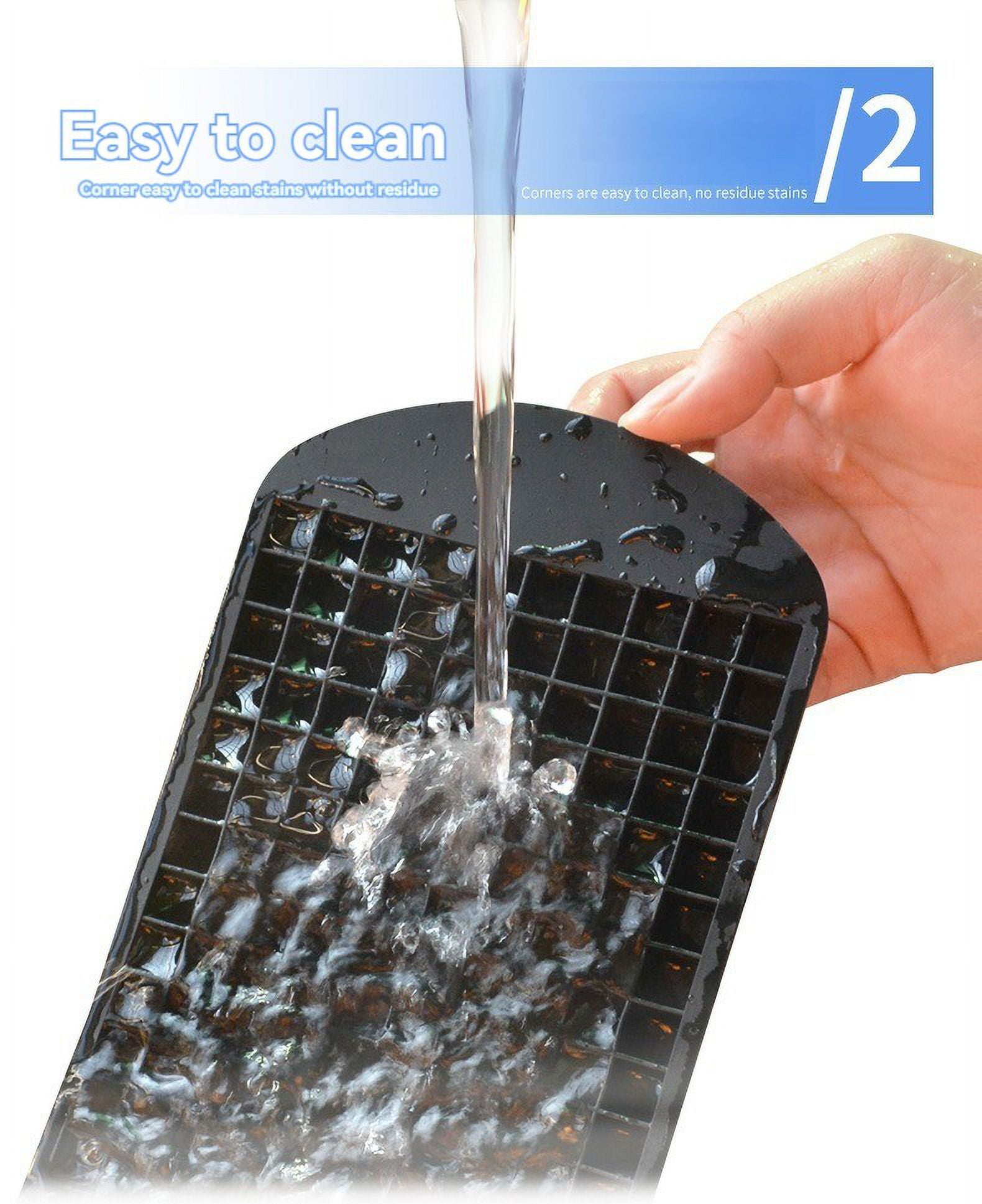 Mini Ice Cube Tray, Easy Ice Release Silicone Ice Trays with 160 Mini ...