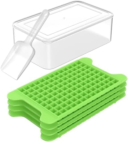 Mini Ice Cube Tray for Freezer: Small Ice Trays for Freezer with Bin ...