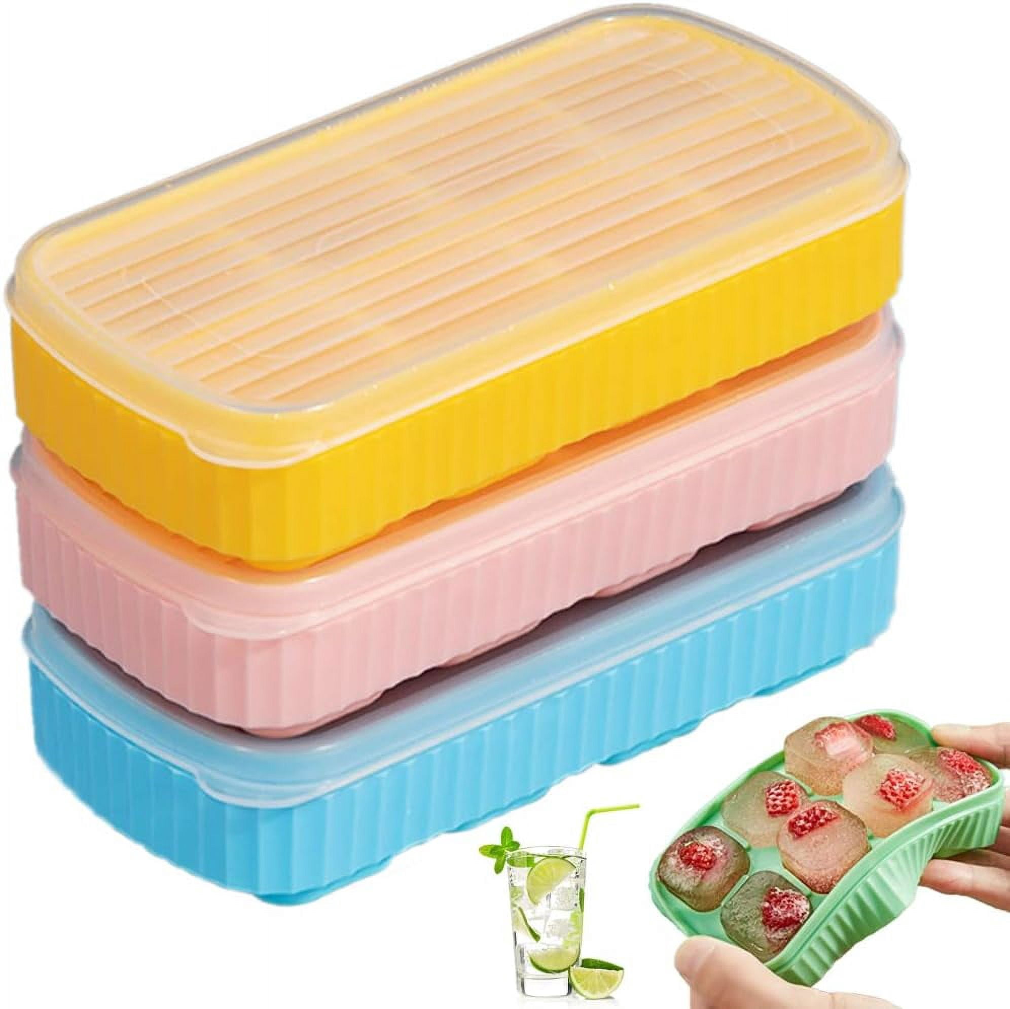 Mini Ice Cube Trays with Lids for Mini Fridge Freezer, Small Ice Cube ...