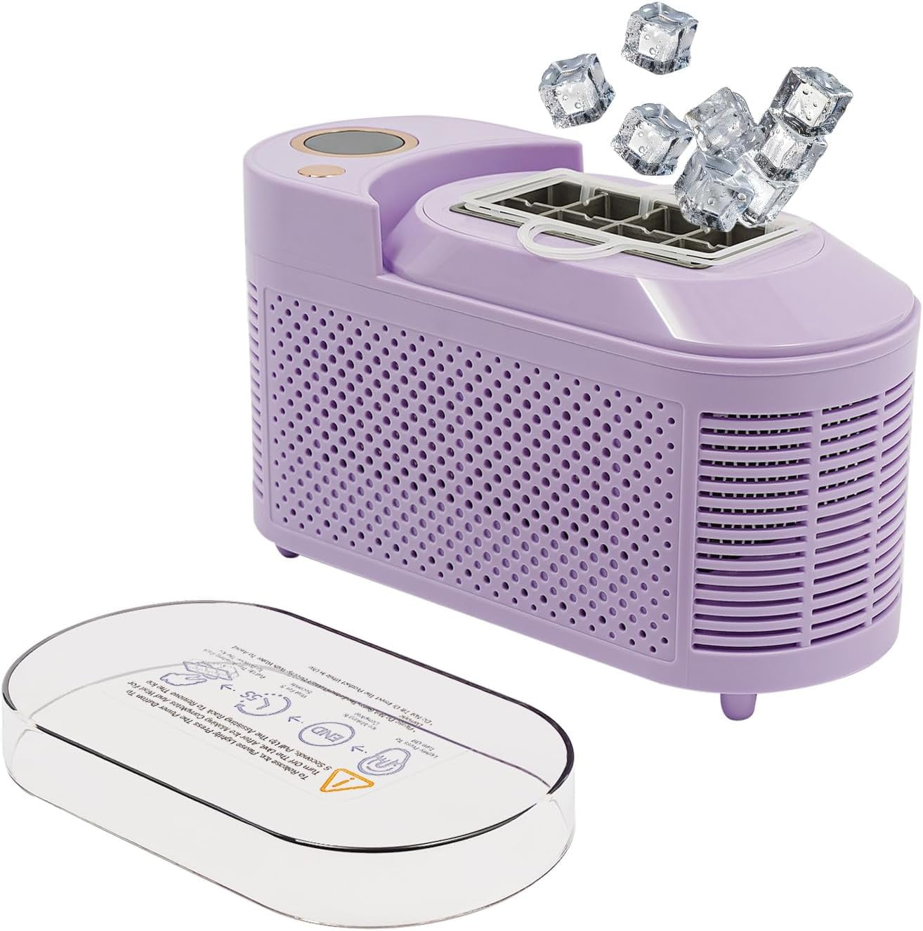 Mini Ice Maker Machine for Countertop 8 Cube in 15 Mins 120W Smart ...