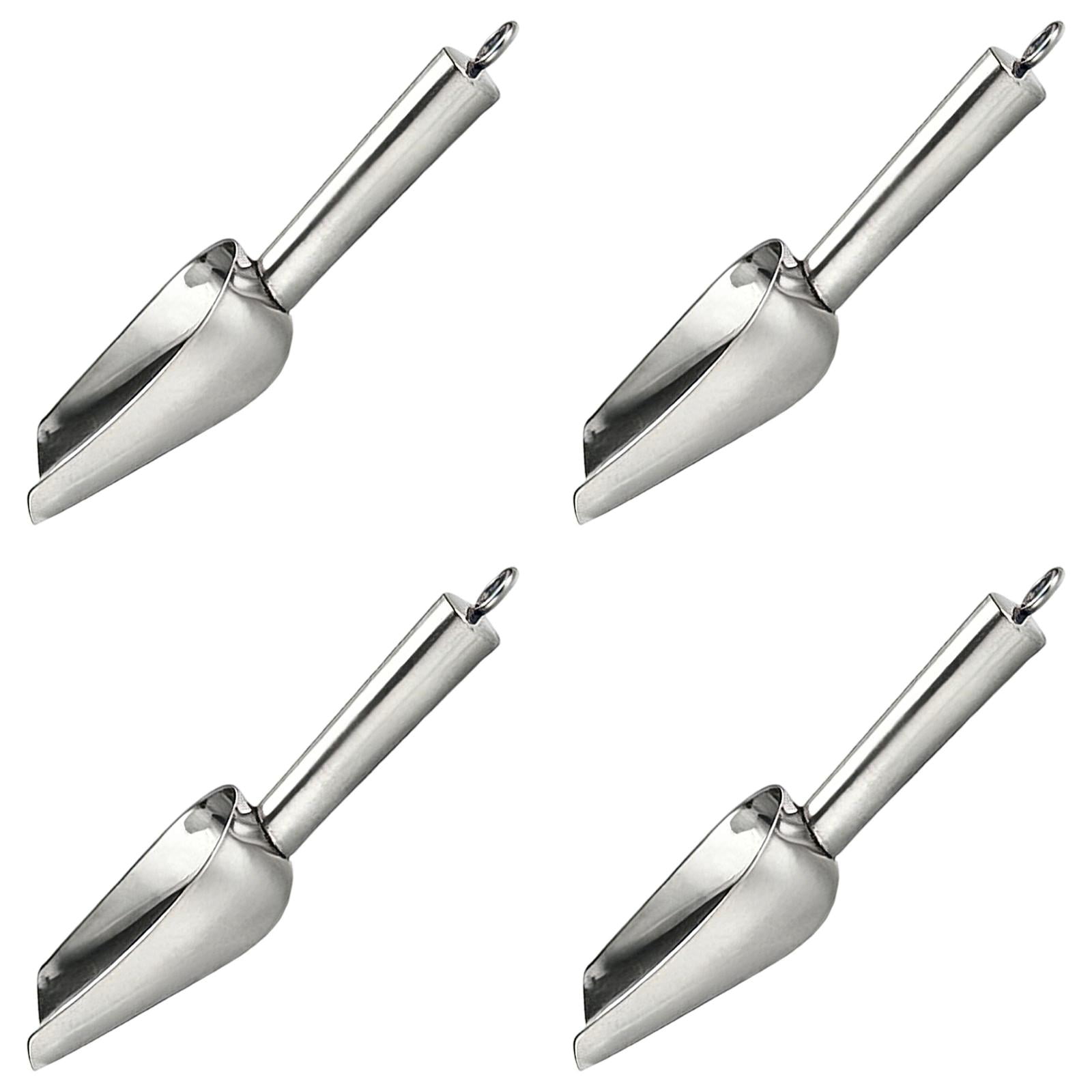 Mini Ice Scoop Set of 4, Stainless Steel Scoops for Candy/Flour/Sugar ...