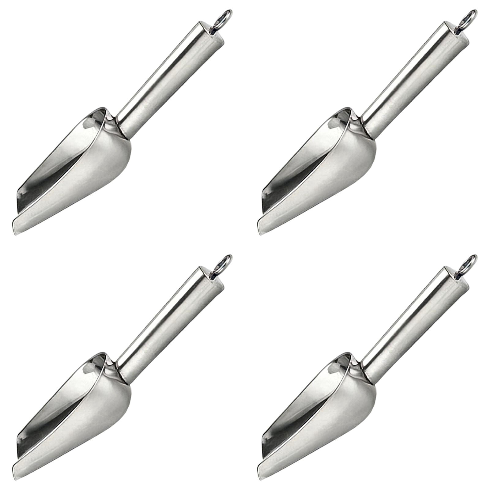 Mini Ice Scoop Set of 4, Stainless Steel Scoops for Candy/Flour/Sugar ...