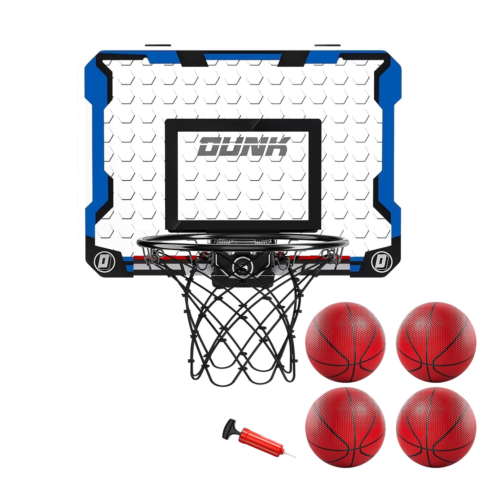 Mini Indoor Basketball Hoop with Electronic Scoreboard & 4 Basketballs ...