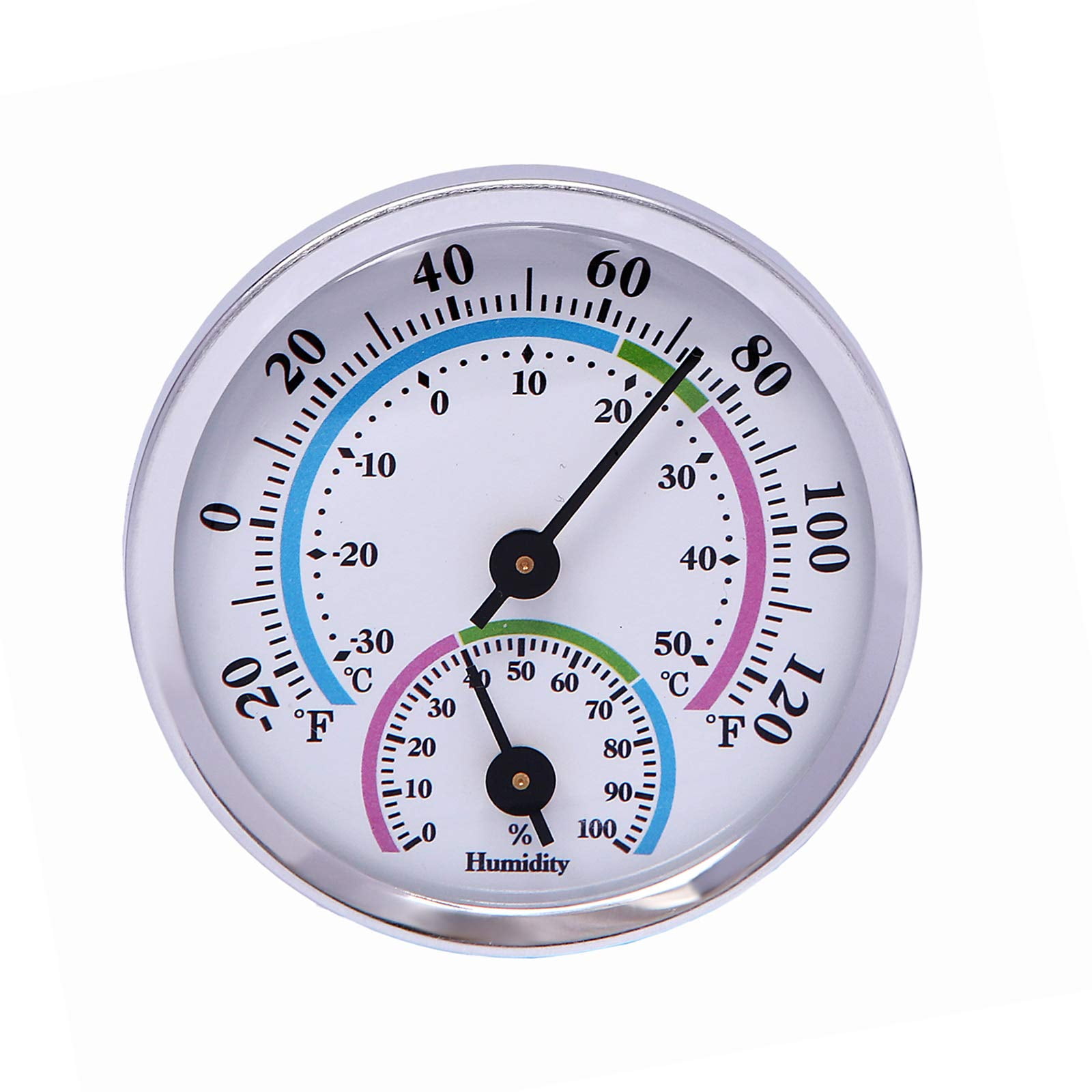 Mini Indoor Thermometer Hygrometer Analog 2 in 1 Temperature Humidity ...