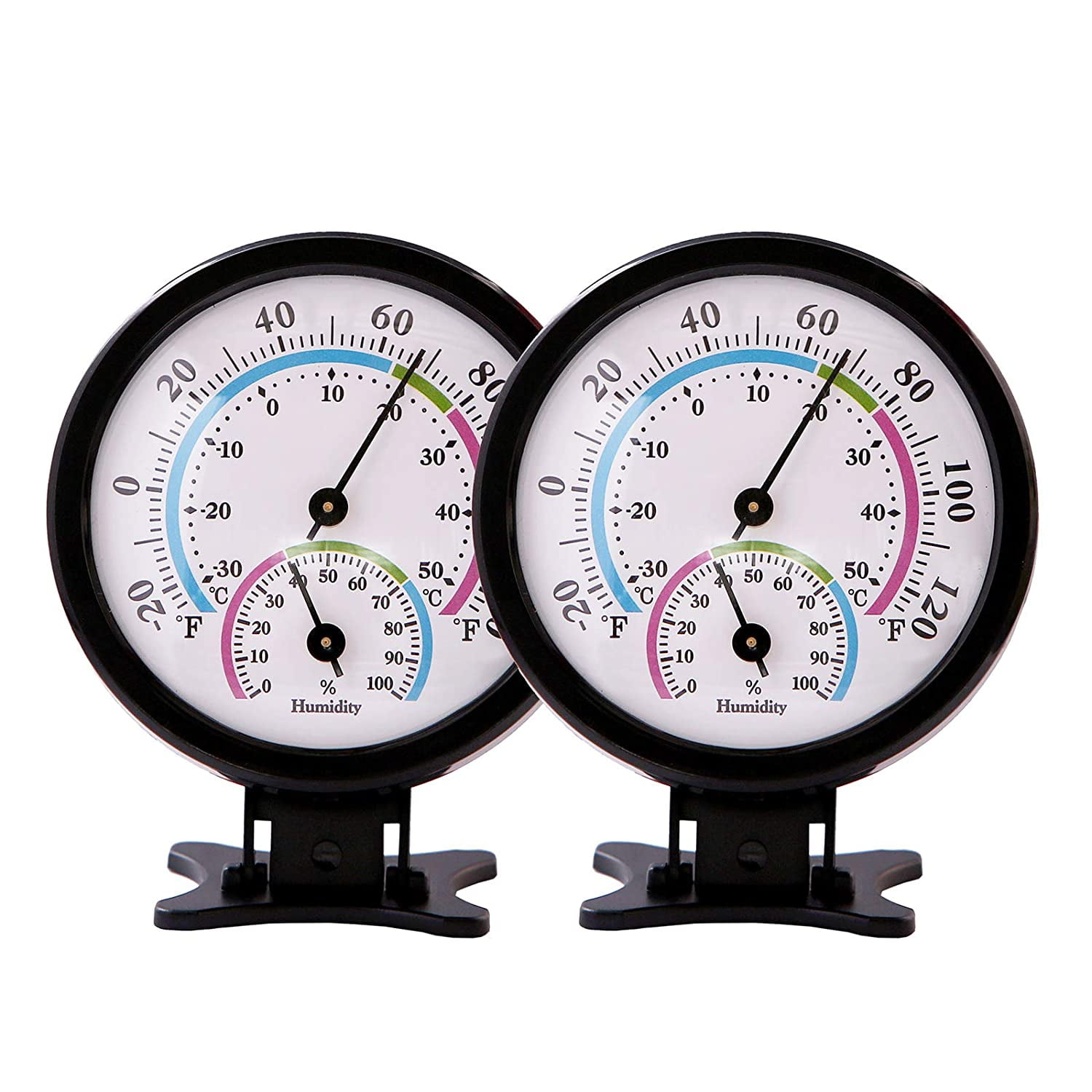 Mini Indoor Thermometer Hygrometer Analog 2 in 1 Temperature Humidity ...