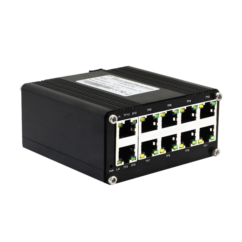 Mini Industrial 10 Port PoE Gigabit Ethernet Switch Industrial Switch Ethernet 10/100/1000Mbps ...