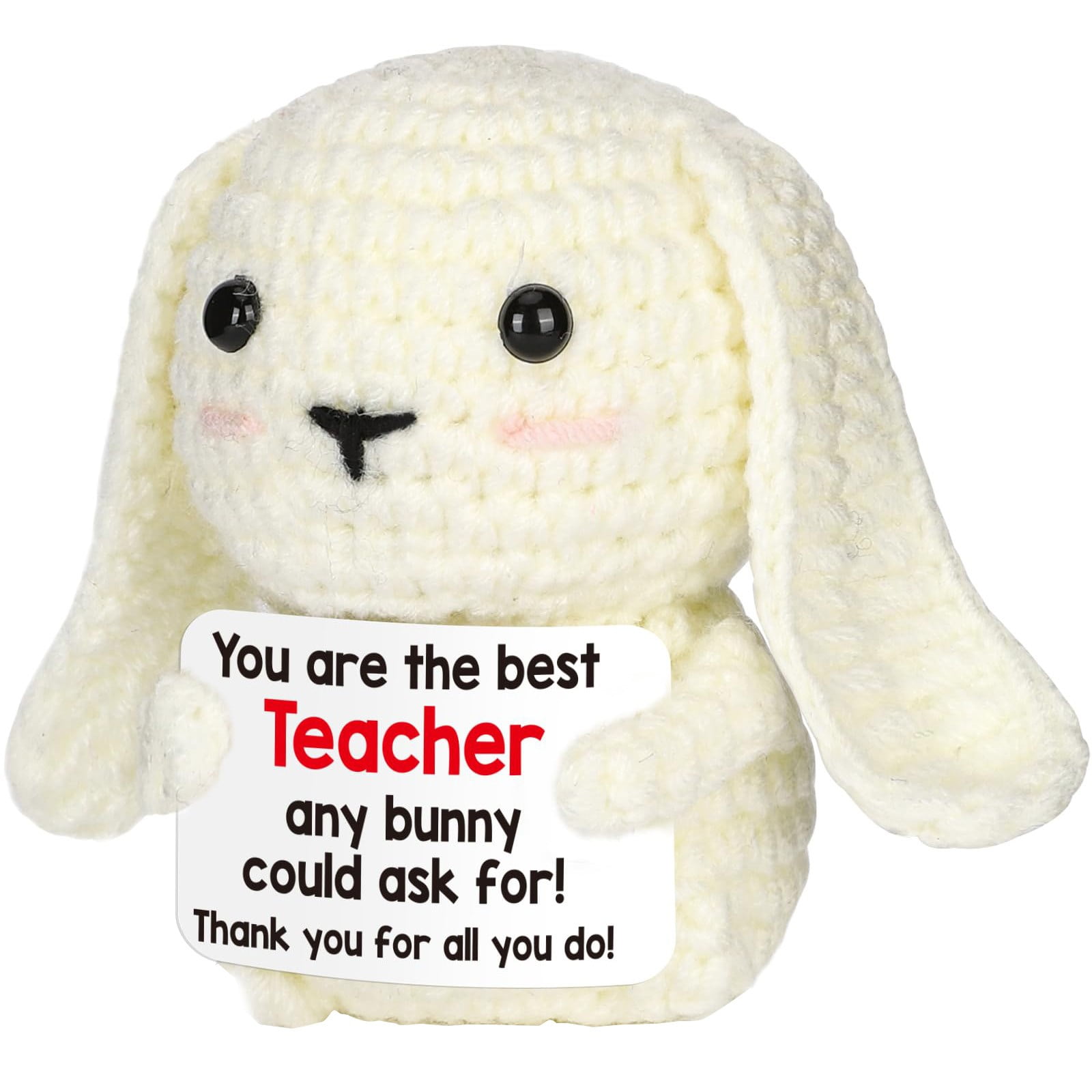 Mini Inspirational Positive Crochet Animals Bunny Toys Cute Graduation ...