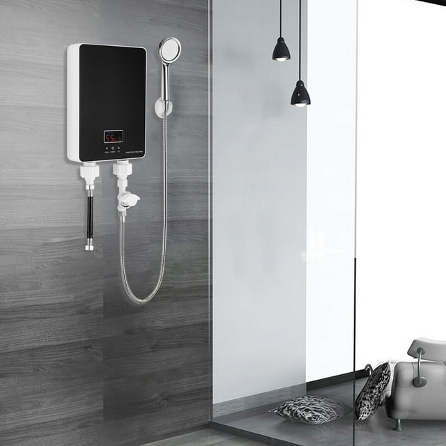 Mini Instant Hot Water Heater Tankless Electric Shower Boiler with Shower Head 6000W - Walmart.com