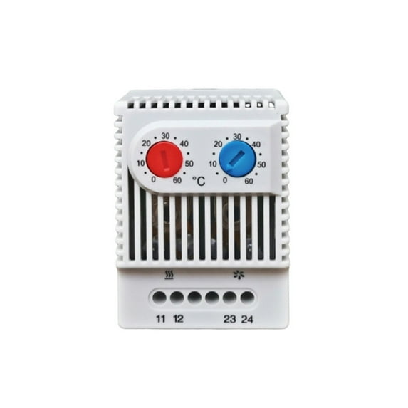 Mini Intelligent Thermostat,0-60°C KTO011/KTS011/ZR011 DIN Rail Mini Compact Bimetallic ...