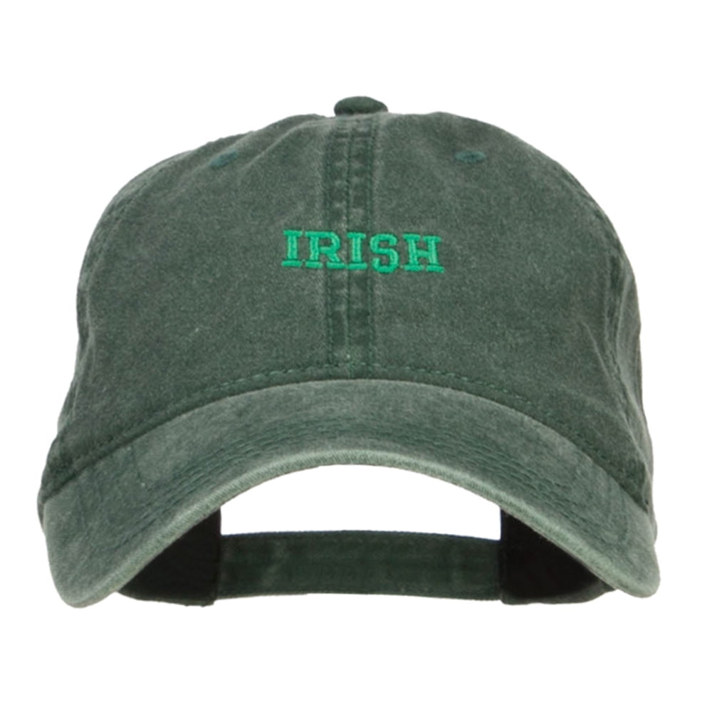Mini Irish Embroidered Washed Cap - Dk Green OSFM - Walmart.com