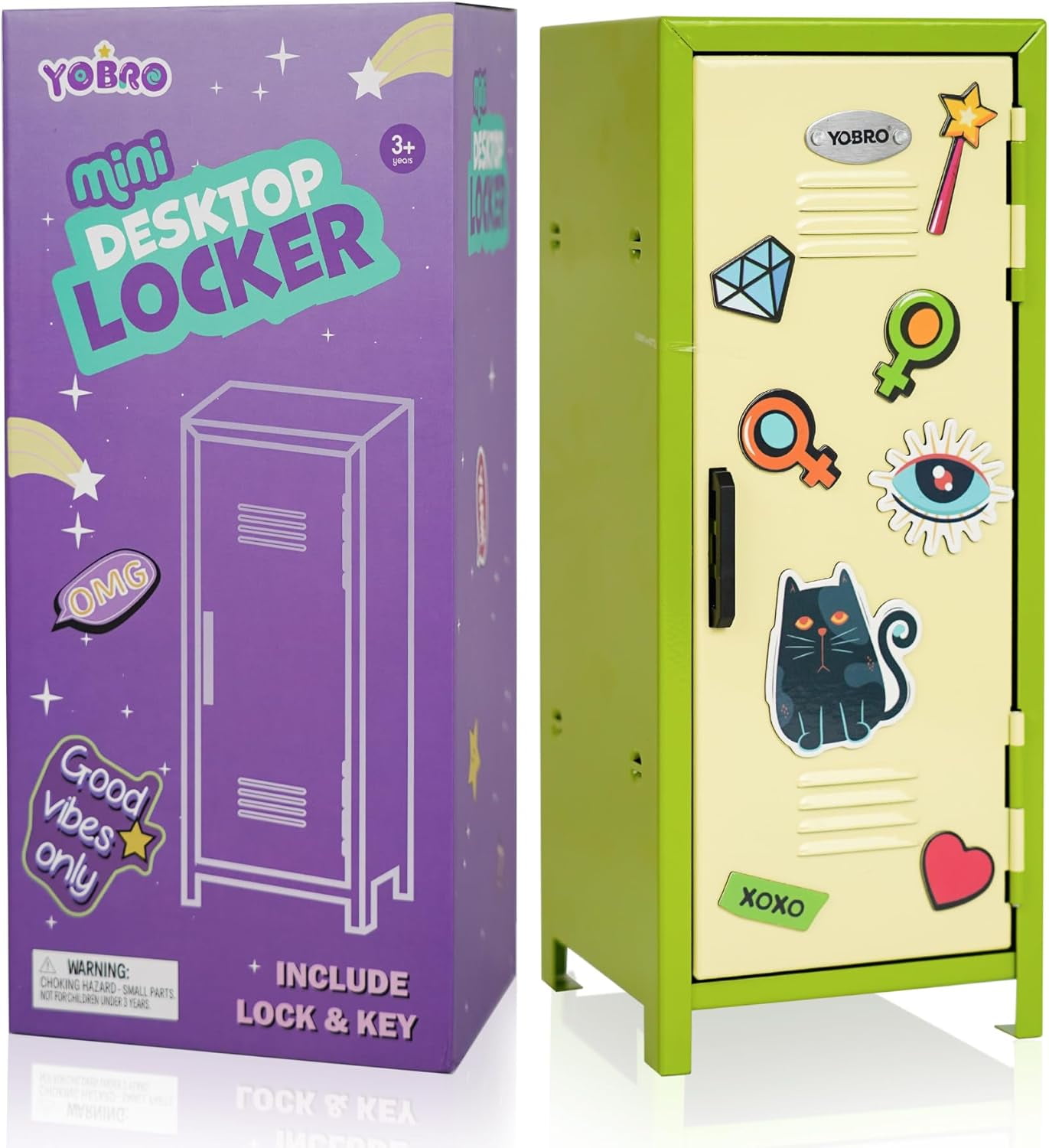 Mini Iron Lockers, Girl Talk Locker with Lock, Functional Safe Box ...