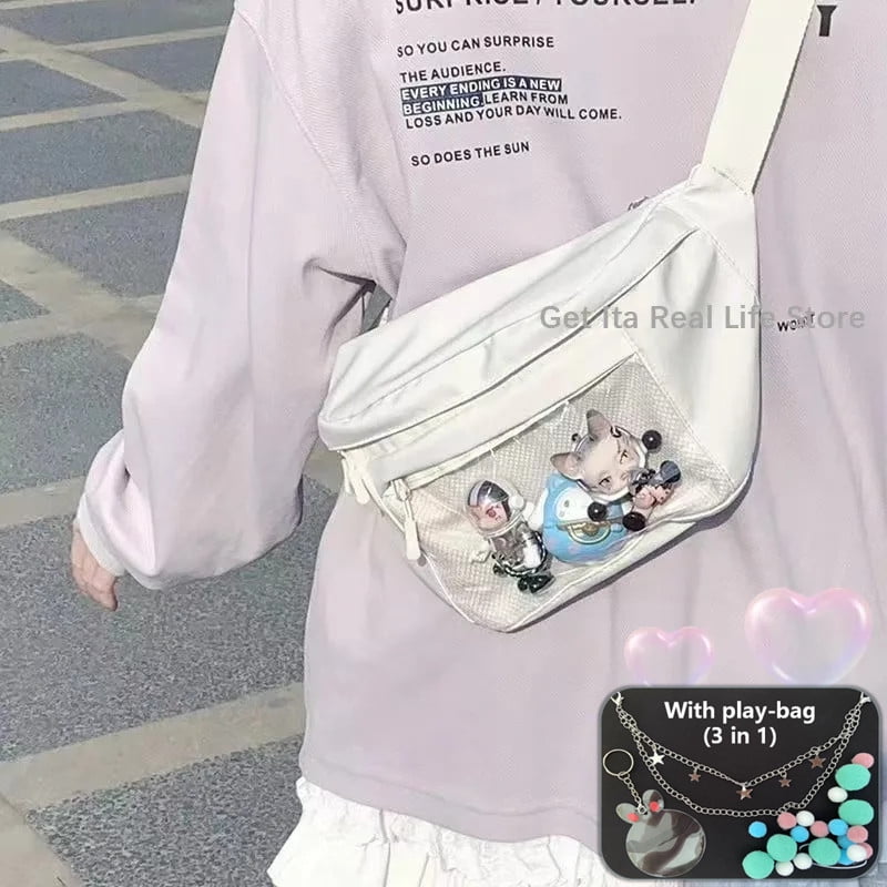 Mini Ita Chest Bag Crossbody Women Cute Clear Pocket with Insert ...
