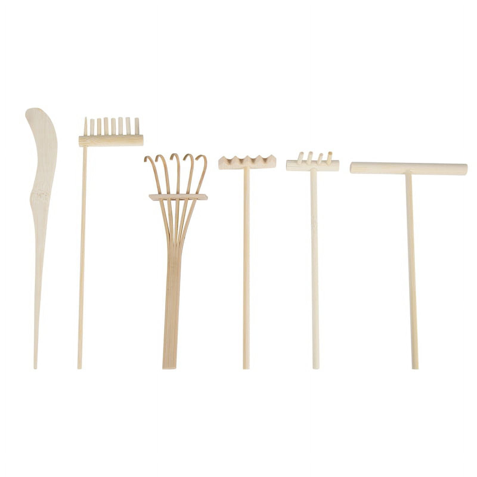 Mini Japanese Rake Bamboo Tool Set, Wooden Sand Play Therapy Toy Kit ...