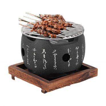 Japanese Cuisine Portable Konro Charcoal Grill BBQ Stove With Mesh And ...