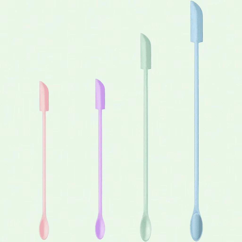 Mini Jar Scraper Set - Silicone Spatula Set for Makeup, Lotion, and ...
