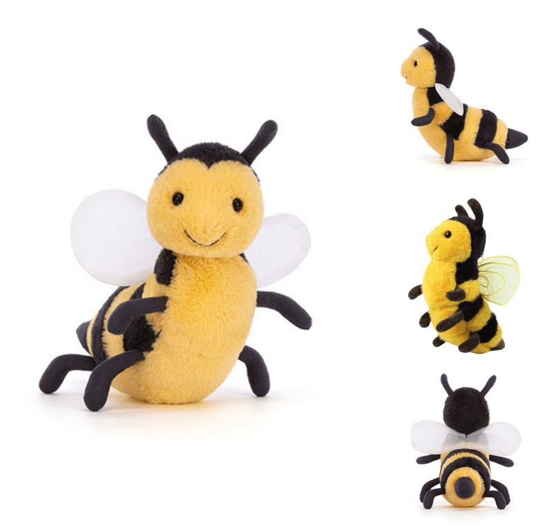 Mini Jellycat Brynlee Bee Stuffed Animal - 5.9 Inches of Adorable ...