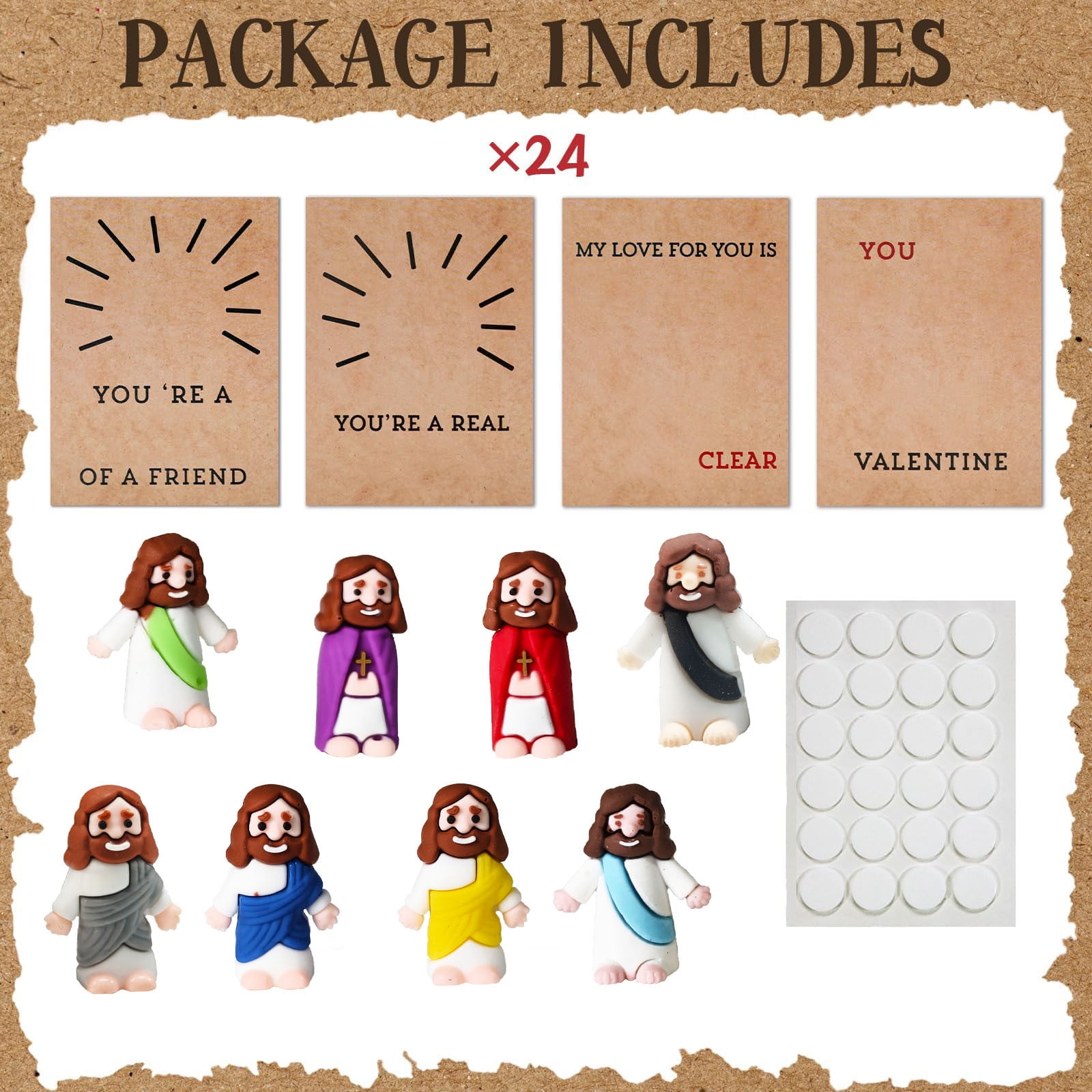Mini Jesus Figures, Set of 24Pcs Action Figures Little Jesus Figures ...