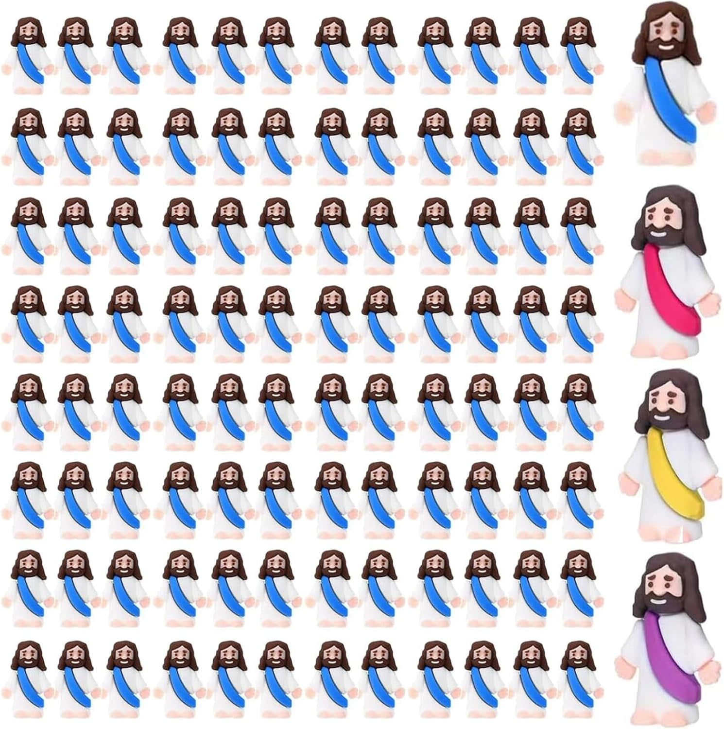 Mini Jesus Figurines in Bulk, 50/100 Pack, Mini Jesus Figurine Easter ...