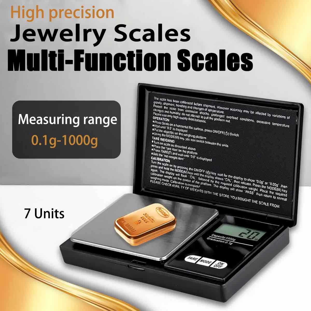 Mini Jewelry Scale 0.1g Electronic Stainless Steel Digital Pocket Scale ...