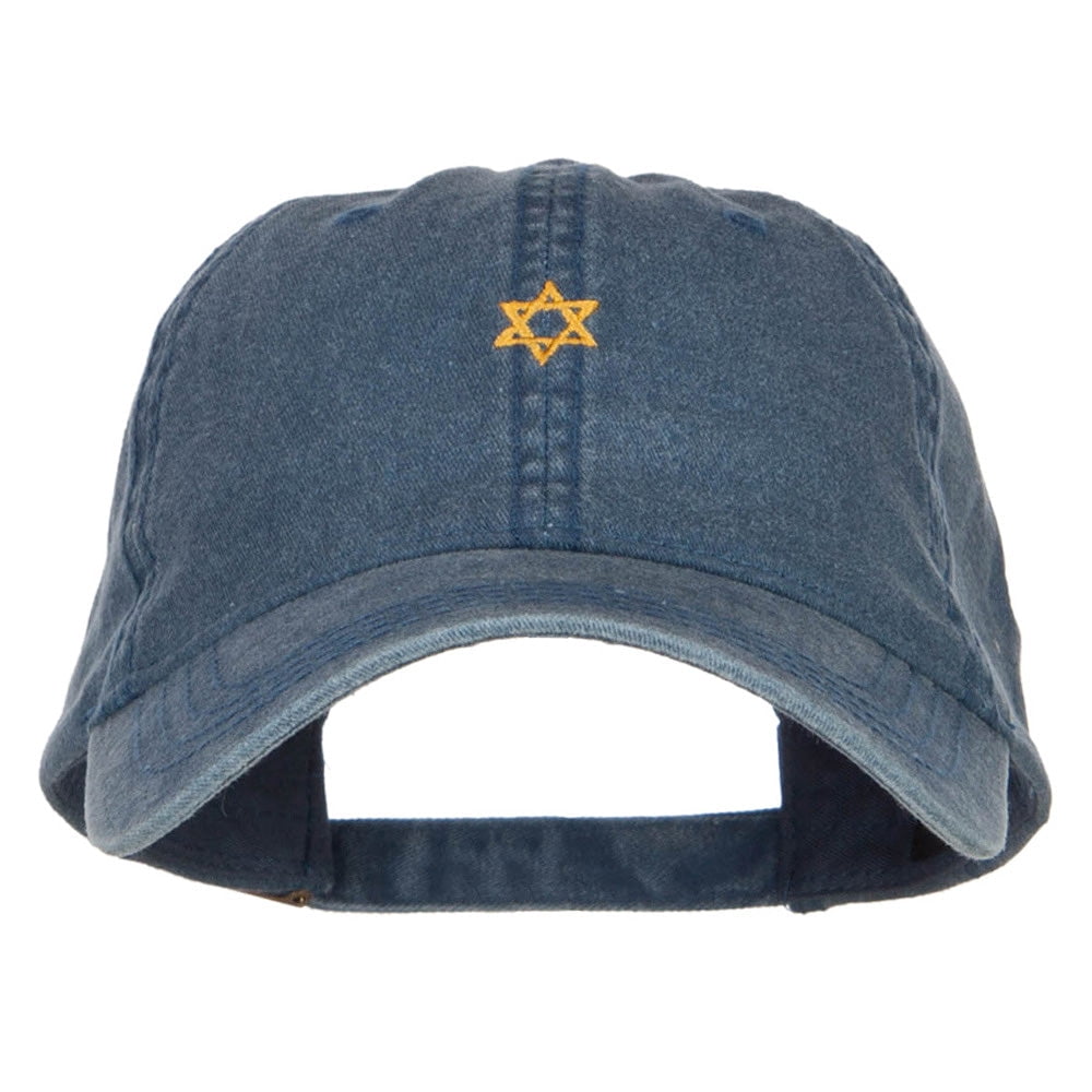 Mini Jewish Star of David Embroidered Cap - Navy OSFM - Walmart.com
