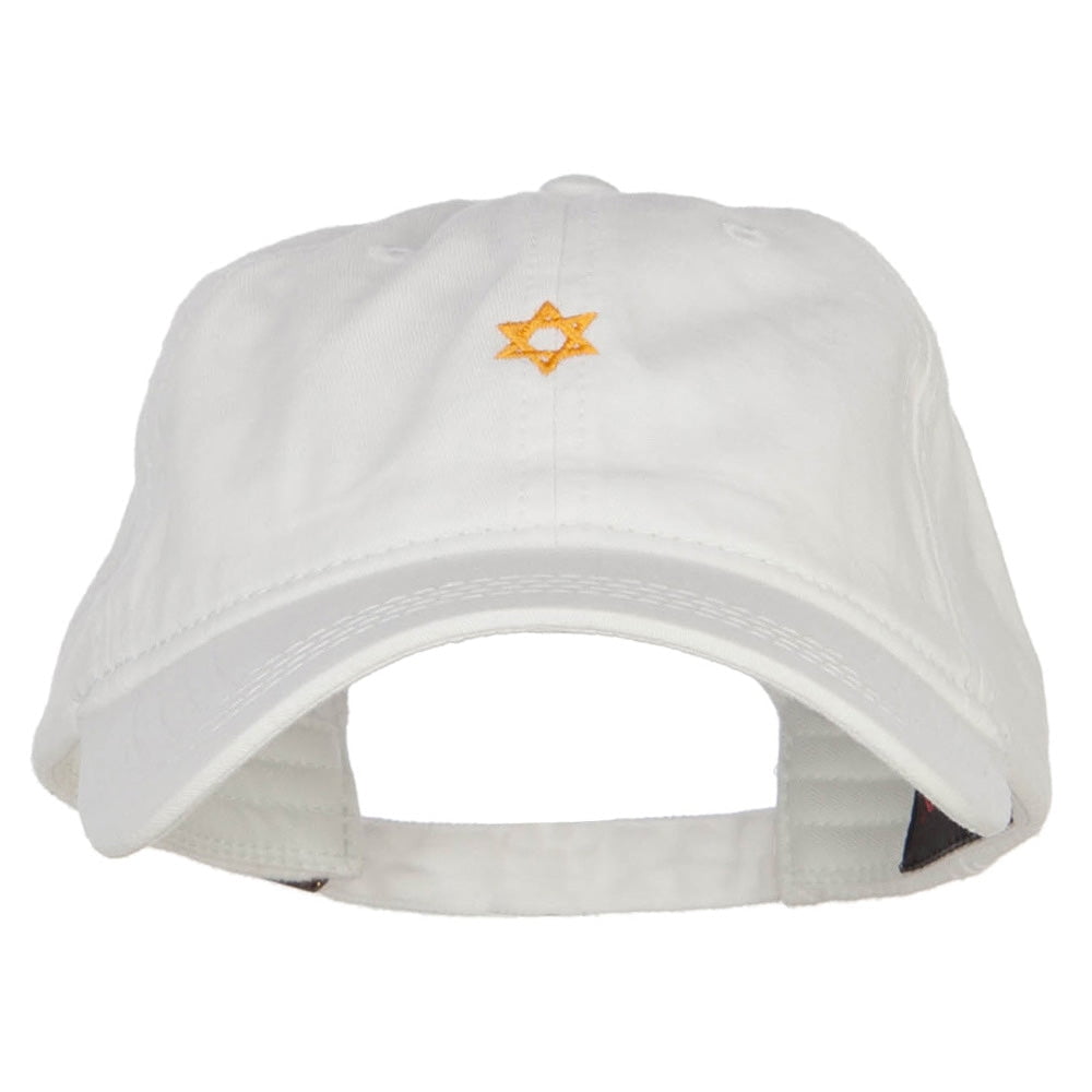 Mini Jewish Star of David Embroidered Cap - White OSFM - Walmart.com