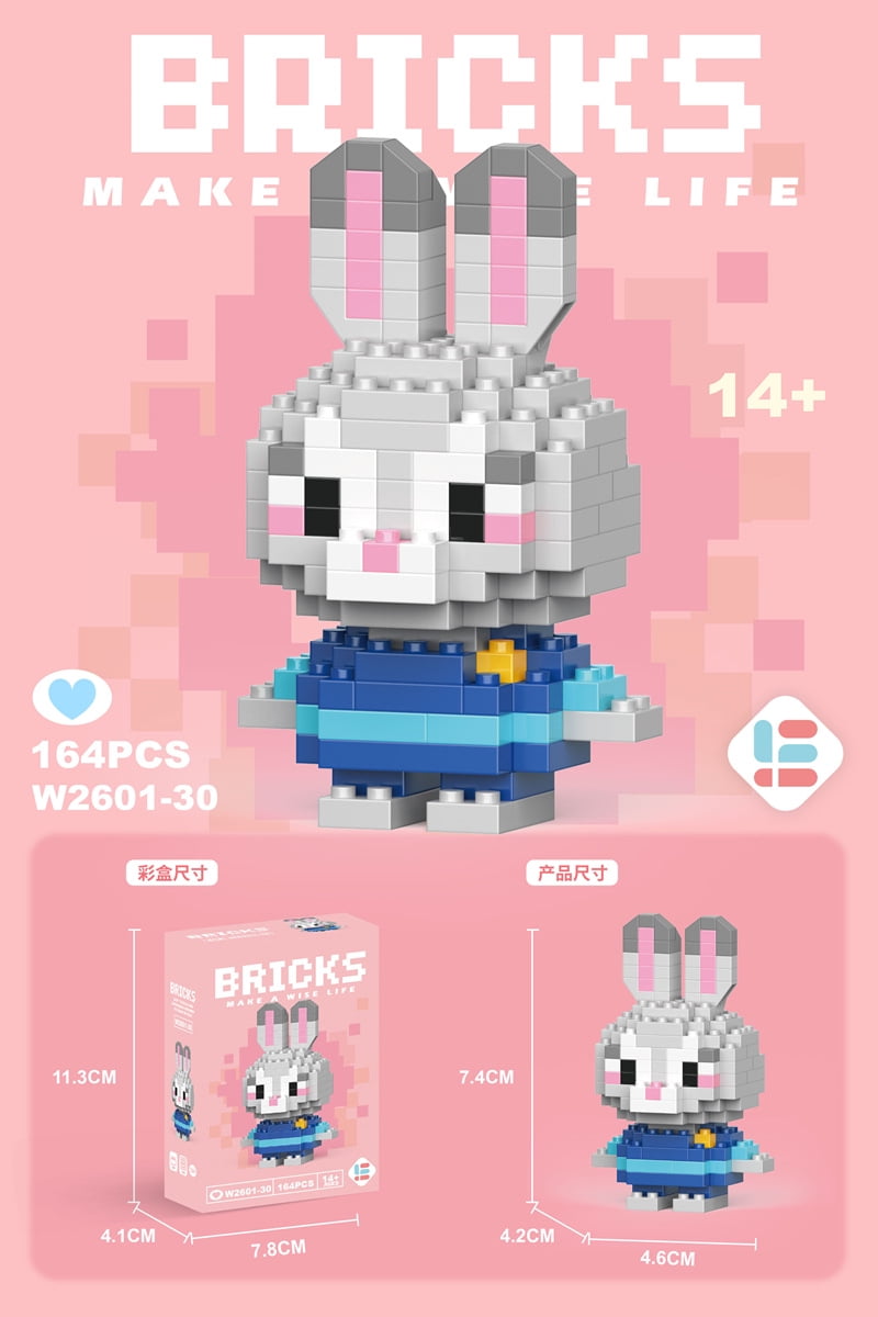 Mini Judy Hopps Small Particle Block Cartoon Mini Doll Assembly ...