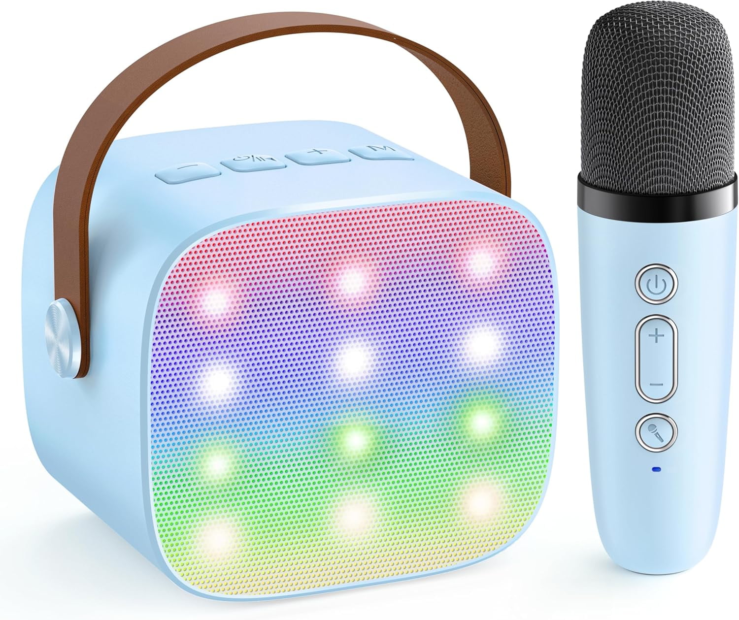 Mini Karaoke Machine for Kids Adults, Portable Bluetooth Speaker with 2 ...