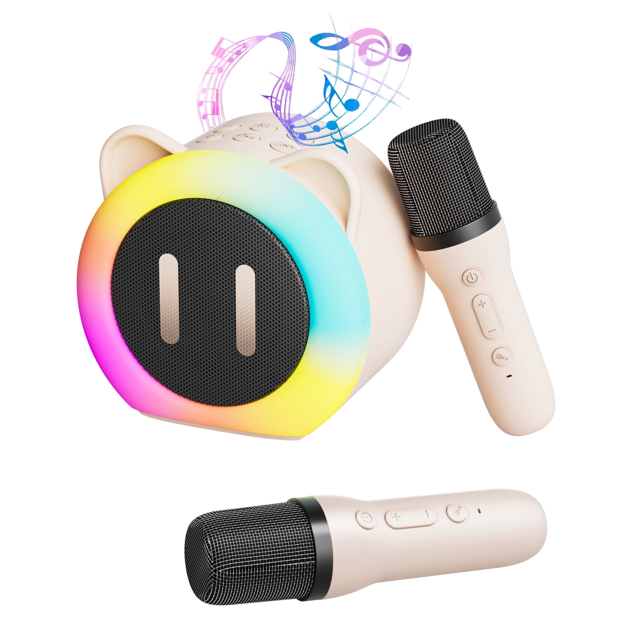 Mini Karaoke Machine for Kids, Portable Bluetooth Speaker with 2 ...