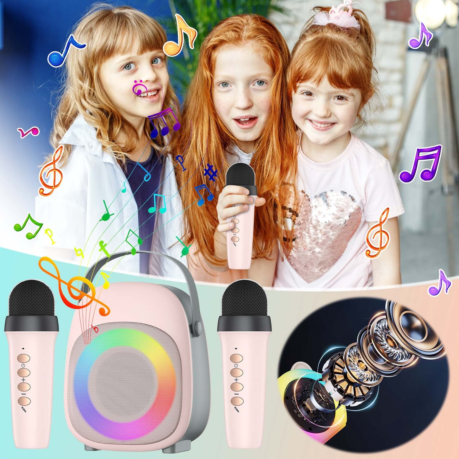 Mini Karaoke Machine for Kids Teen Adults, Portable Bluetooth Karaoke ...