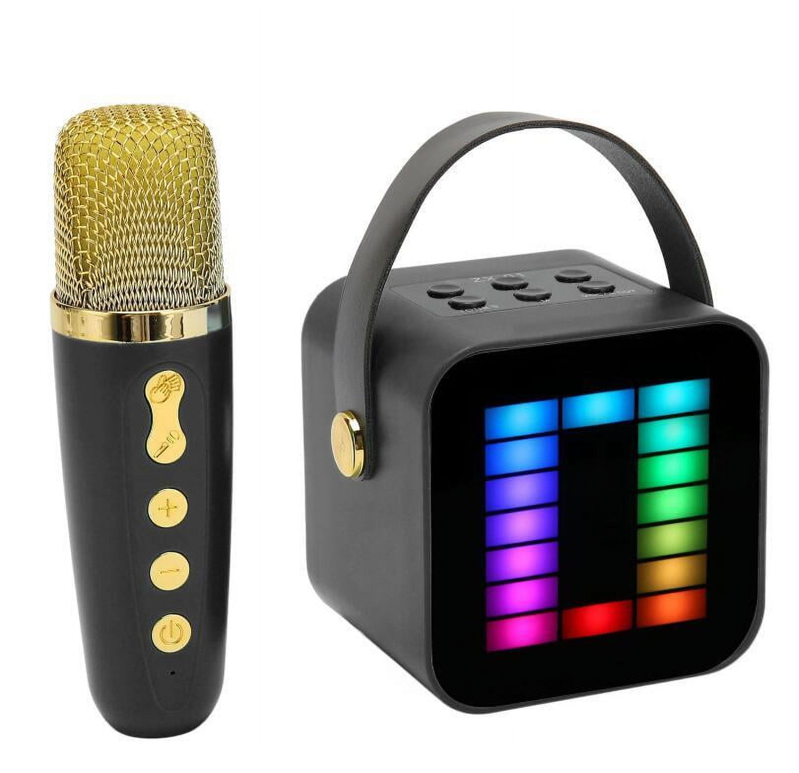 Mini Karaoke Machine Set RGB Pickup Light Digital Processing Chip ...