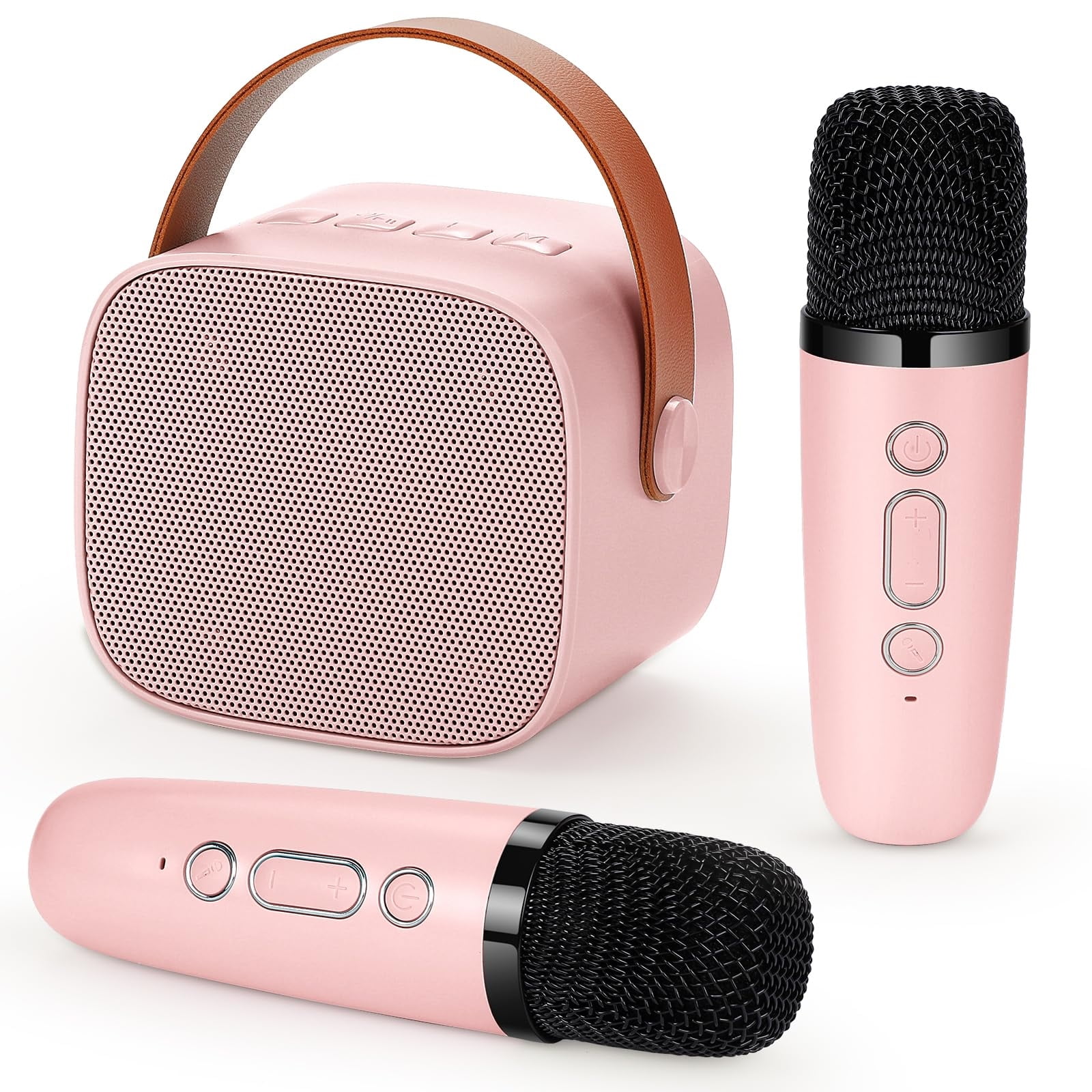 Mini Karaoke Machine with Wireless Microphones for Kids Adults ...