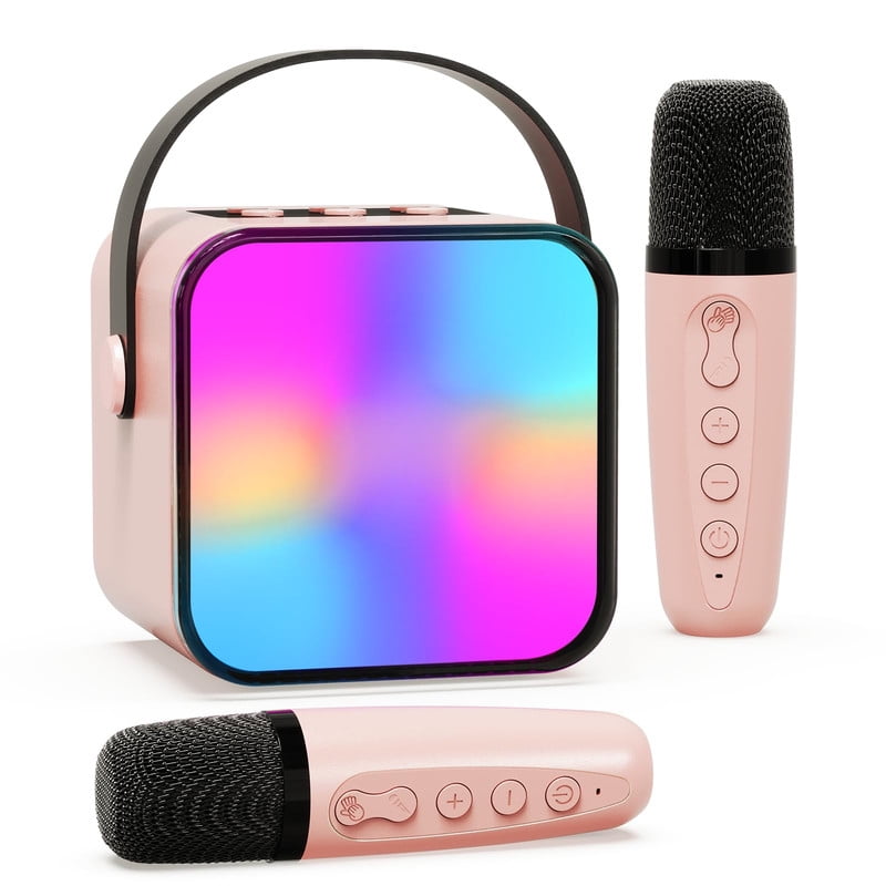 Mini Karaoke Machine for Kids Adults, Portable Karaoke Speaker with 2 ...